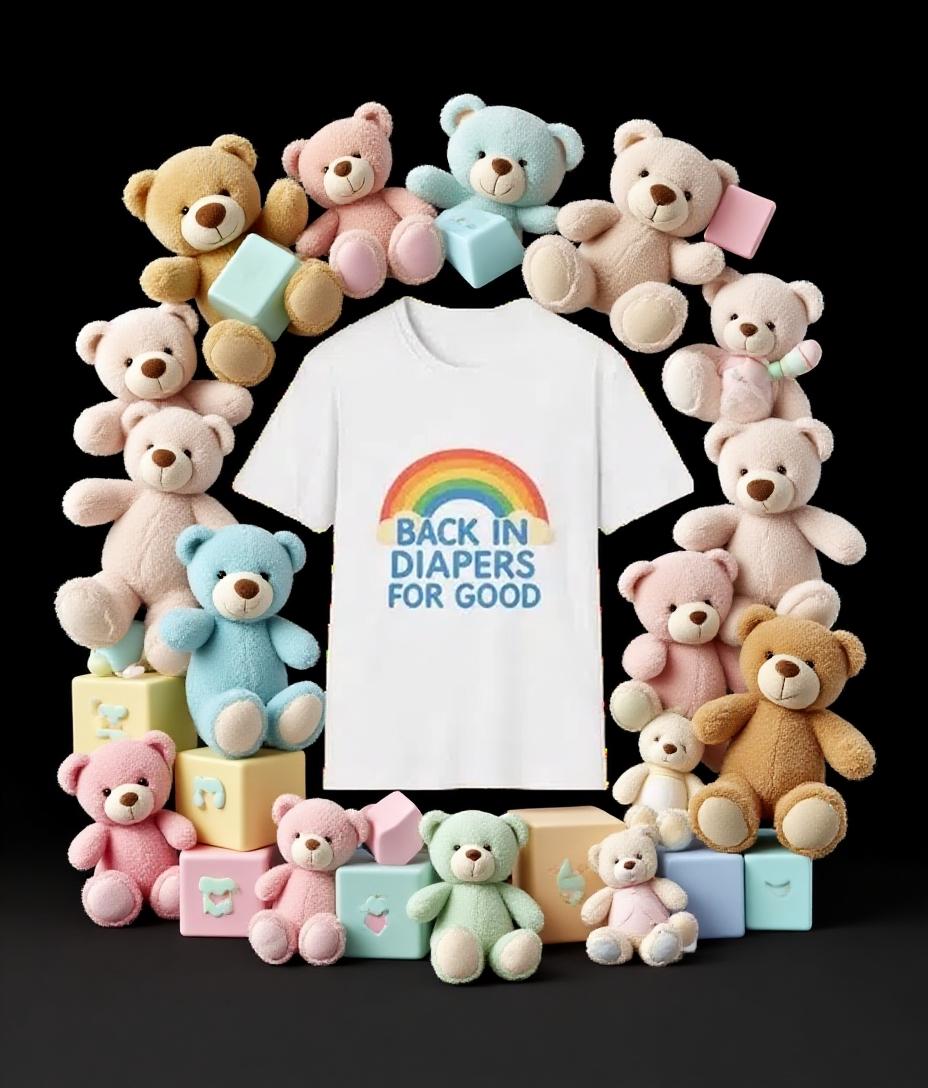 ABDL Back in diapers for good! T-Shirt. – Crinkle Couture